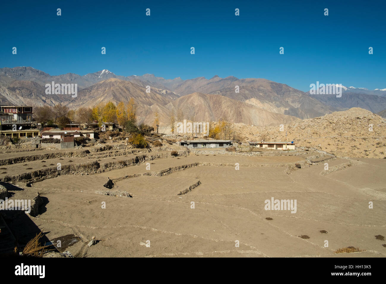 View from a house in Nako Village of Himachal Pradesh in India. At ...