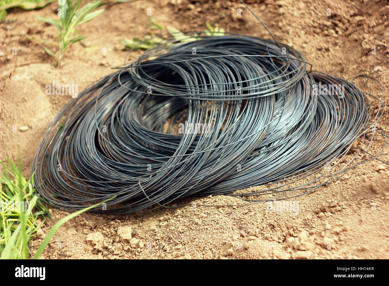 iron wire on the ground Stock Photo - Alamy