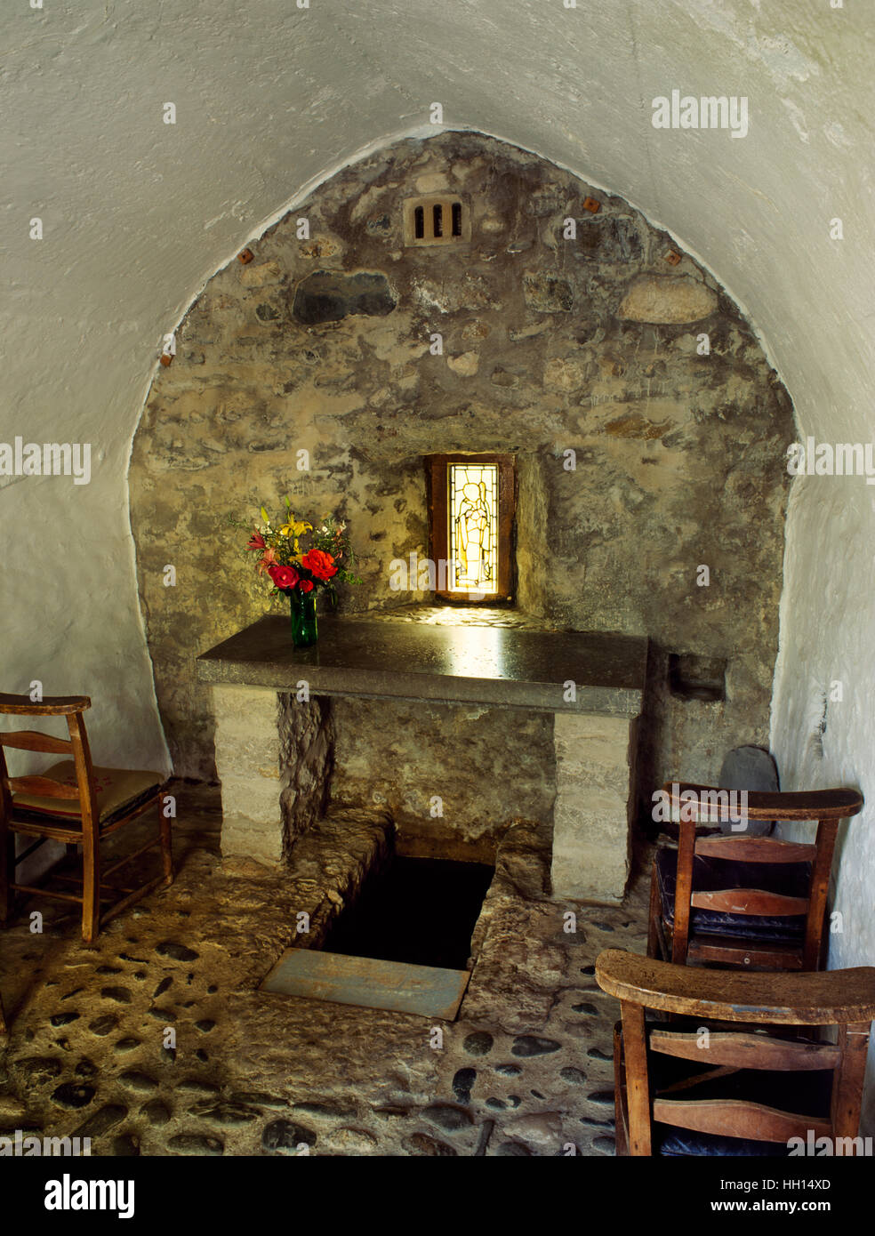 Rhos-on-Sea well chapel, said to have been founded in C5th-6th by St ...