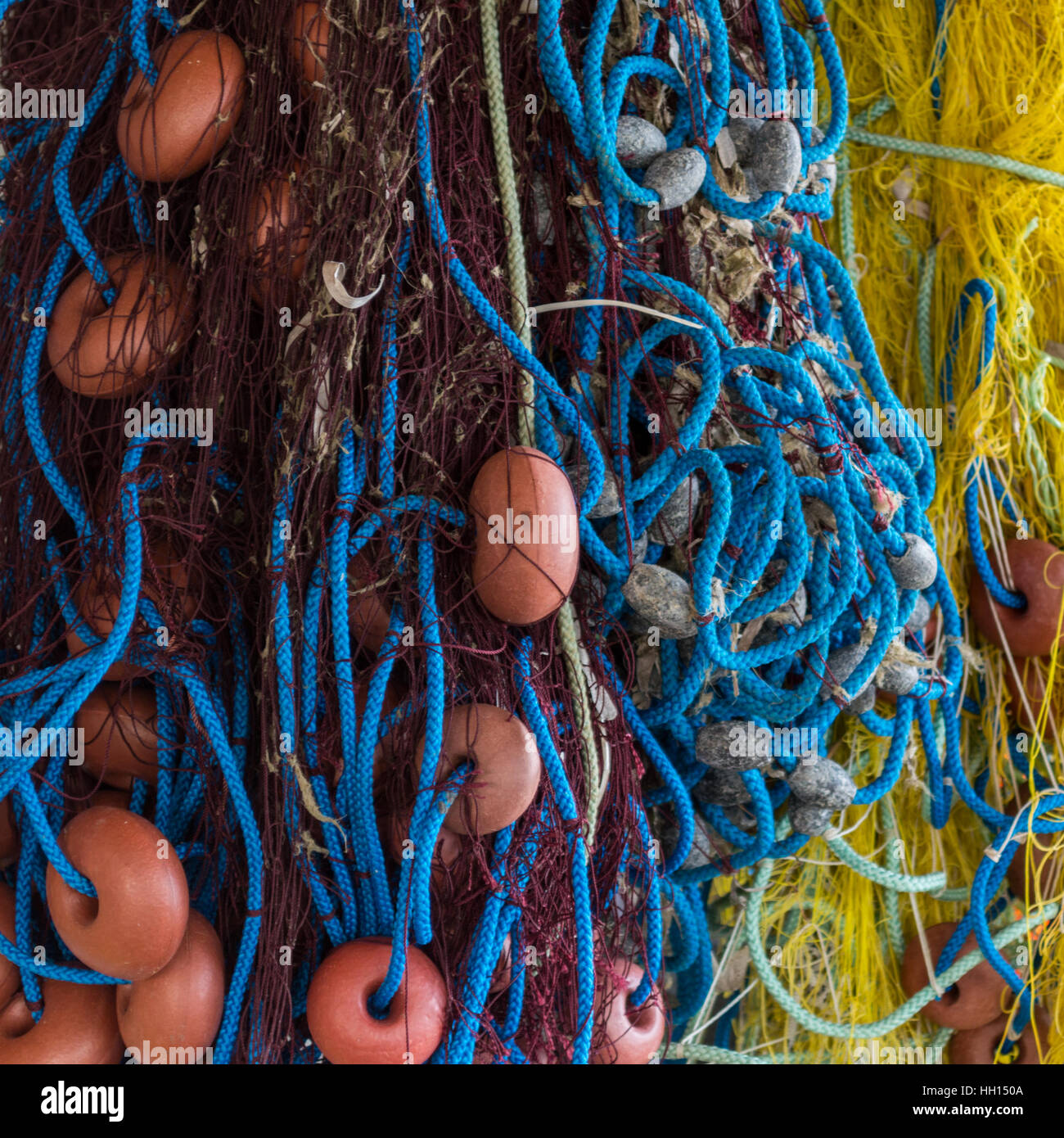 Colorful fishing net Stock Photo - Alamy