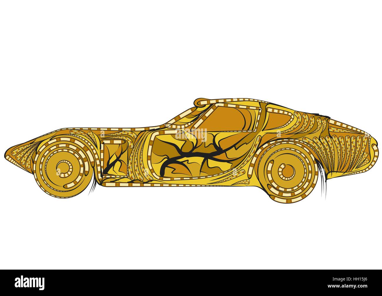 ethnic car isolated on a white background Stock Vector Image & Art - Alamy