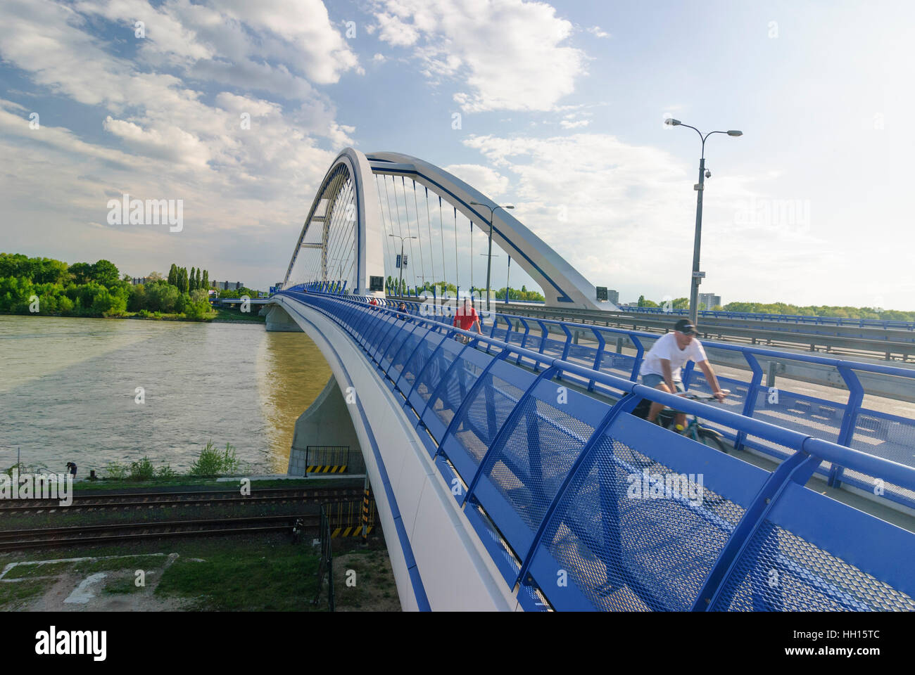 Bratislava (Pressburg): Apollo bridge over the Danube, , , Slovakia ...