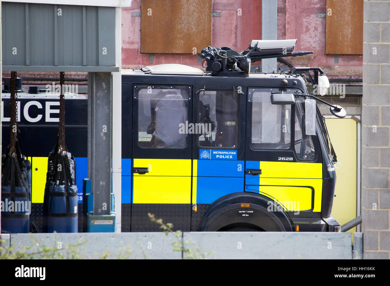Met Police Water Cannon Spotted in July at a police training facility ...