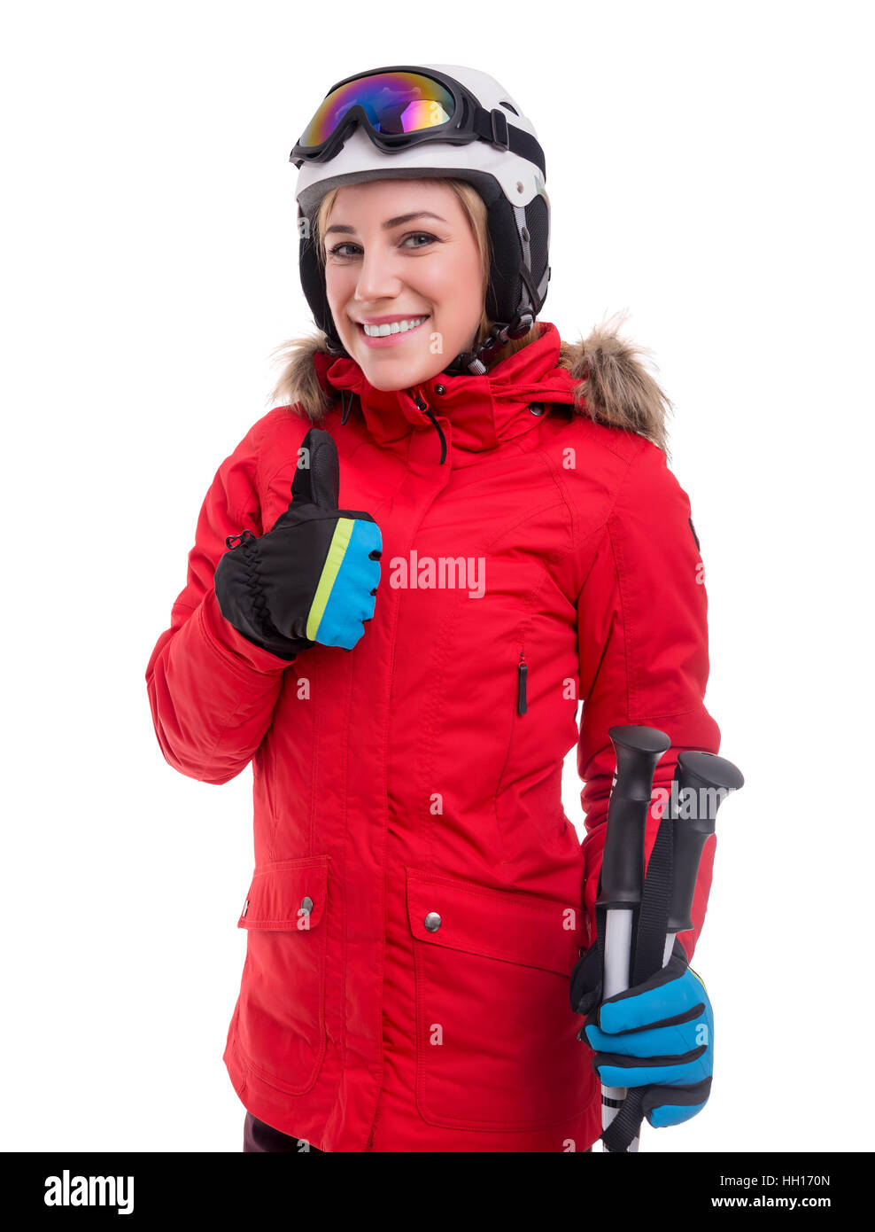 Blonde skier hi-res stock photography and images - Alamy