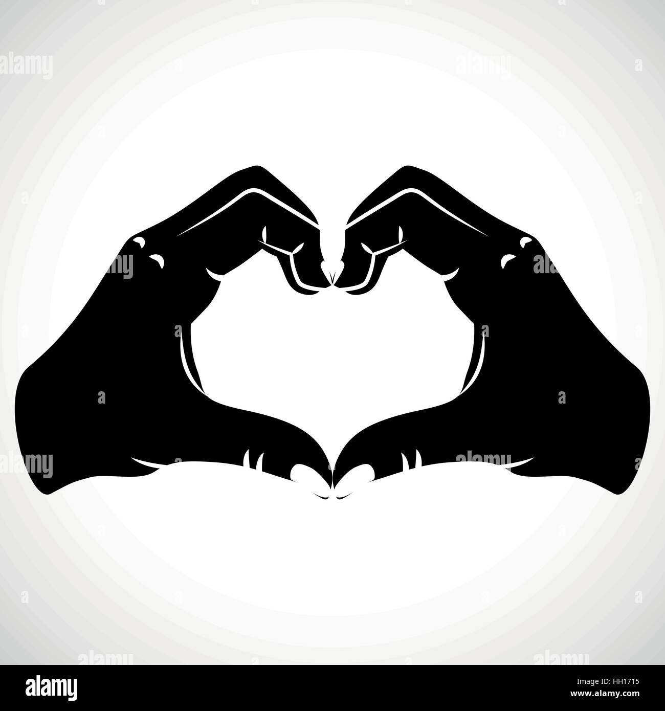 Icon Shape Hand Love Hearts for creative use in graphic design Stock ...