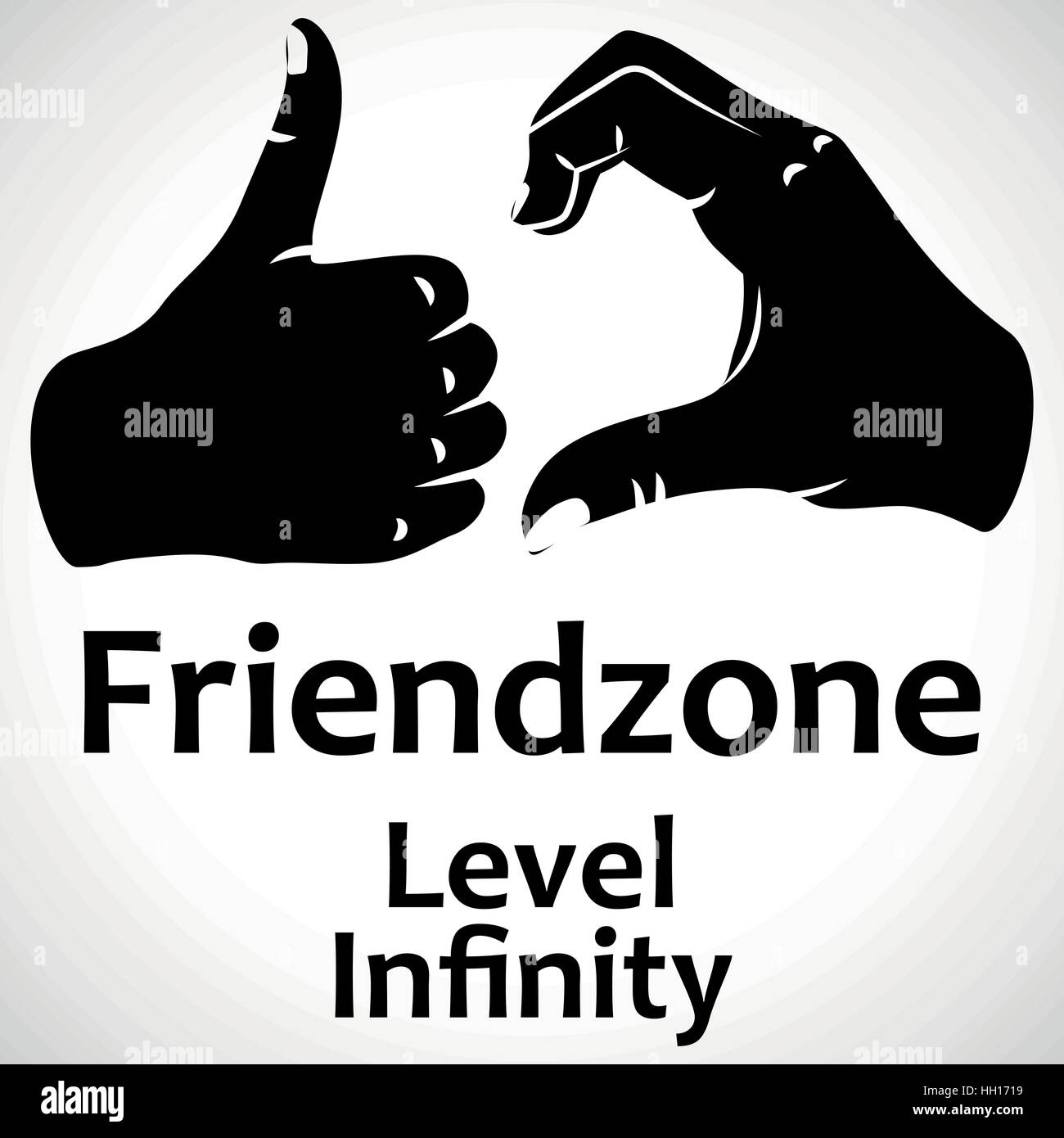 Illustration Friendzoned Hands Shape for creative use in graphic design ...