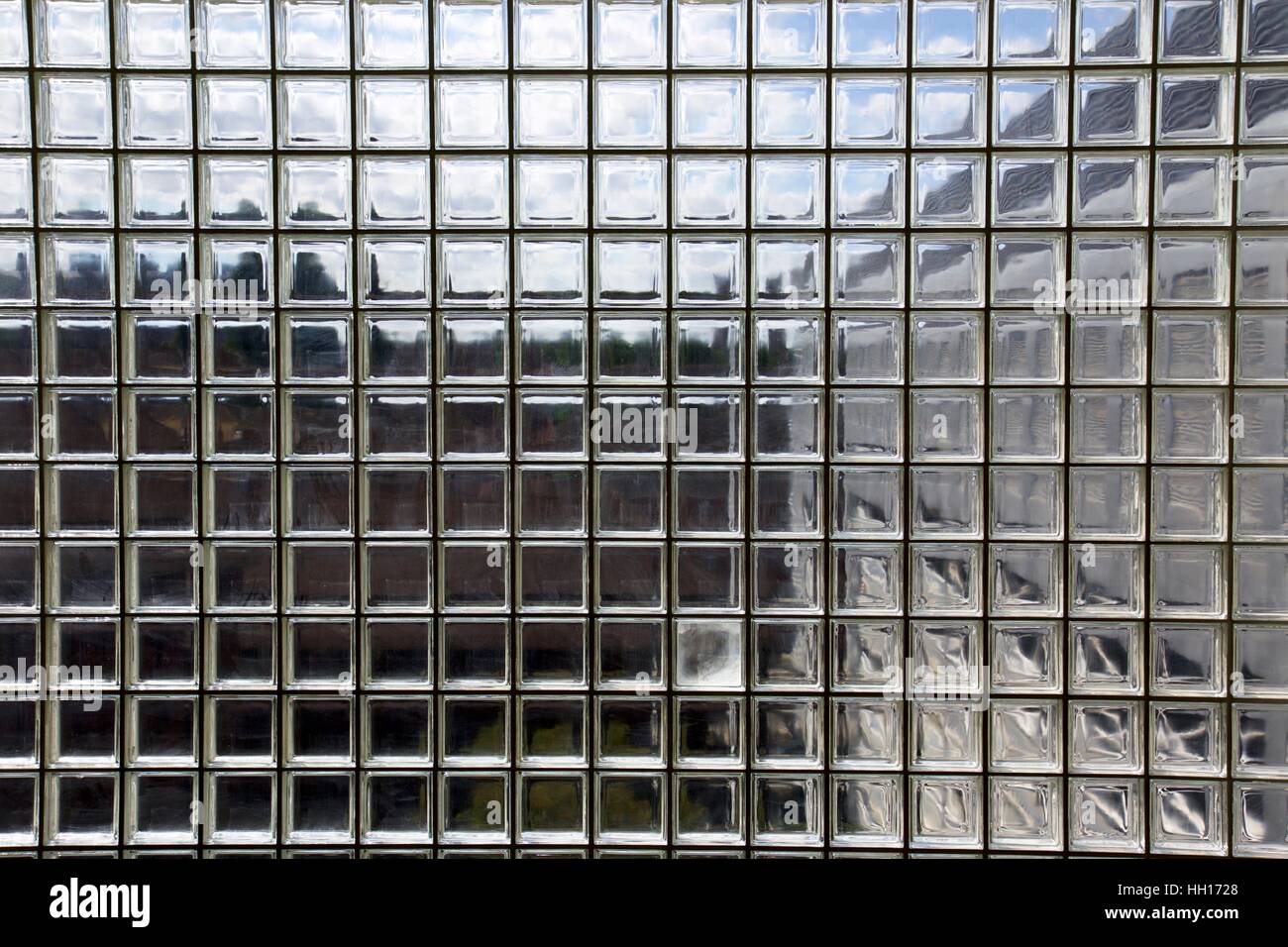 A see through wall made of square glass bricks in St Andrews Car Park ...