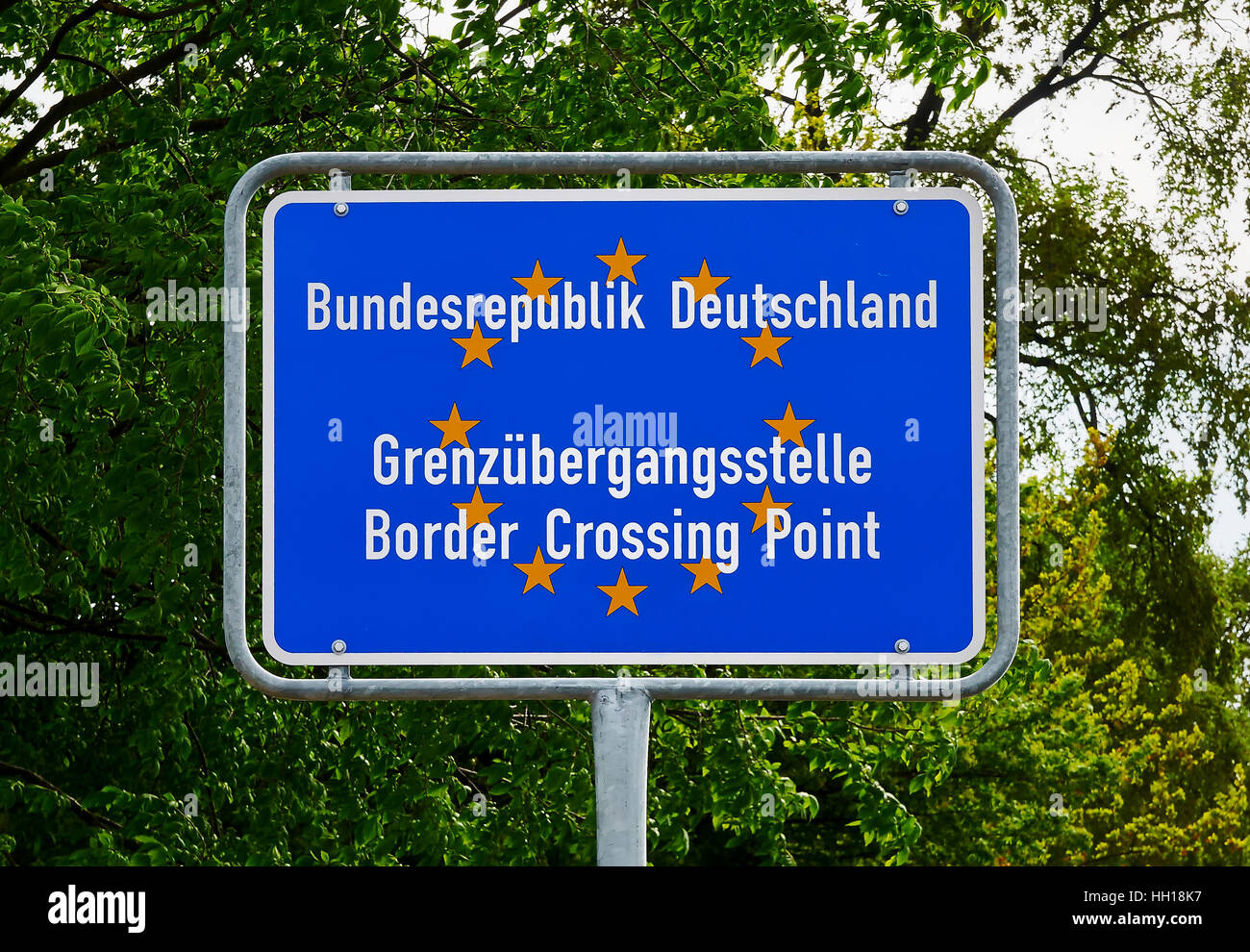 Border Crossing Point to Germany, EU Stock Photo - Alamy
