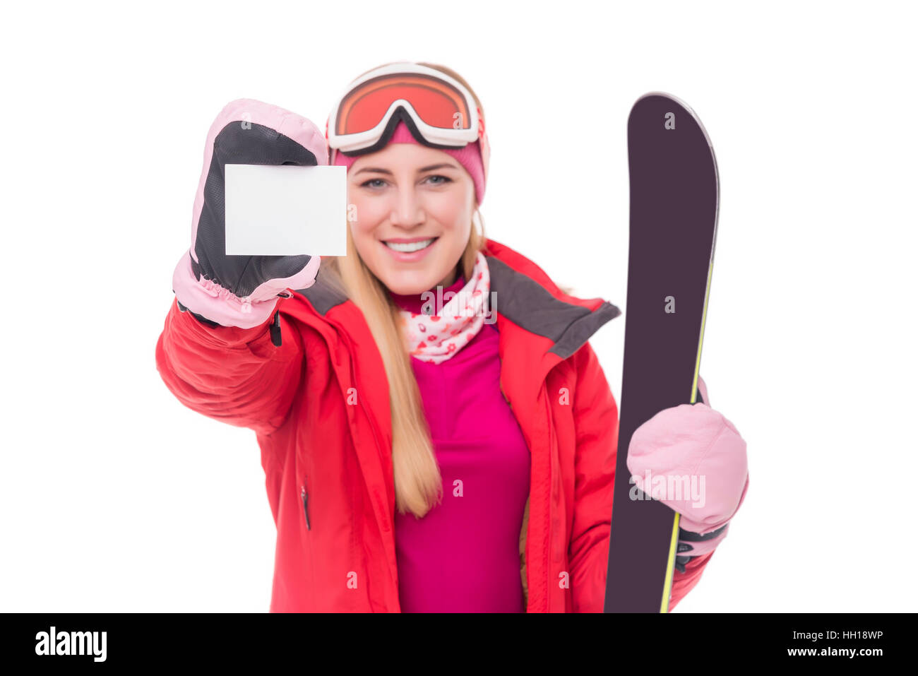 Blonde skier hi-res stock photography and images - Alamy