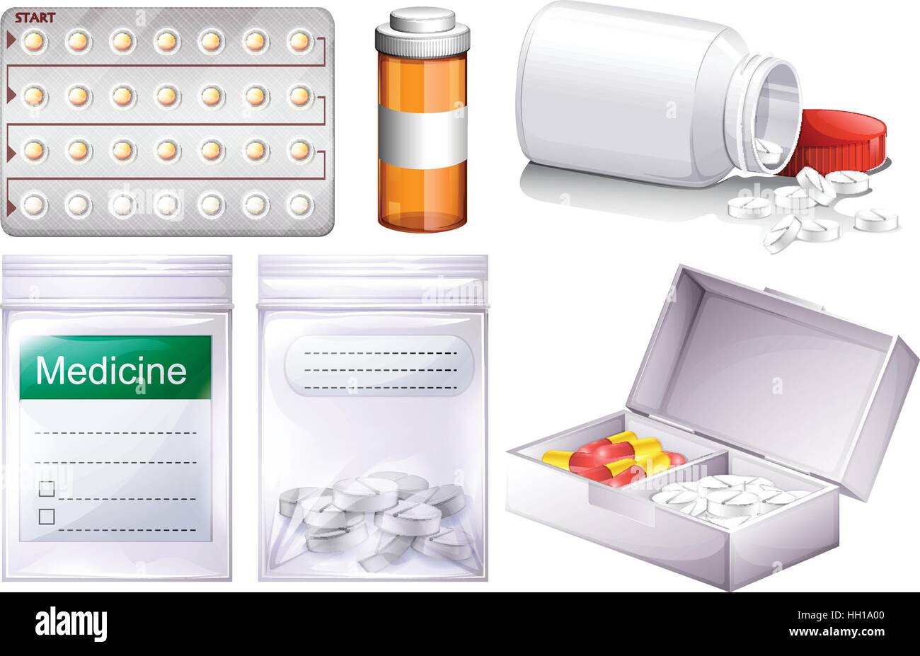 Different kinds of medicine illustration Stock Vector Image & Art - Alamy