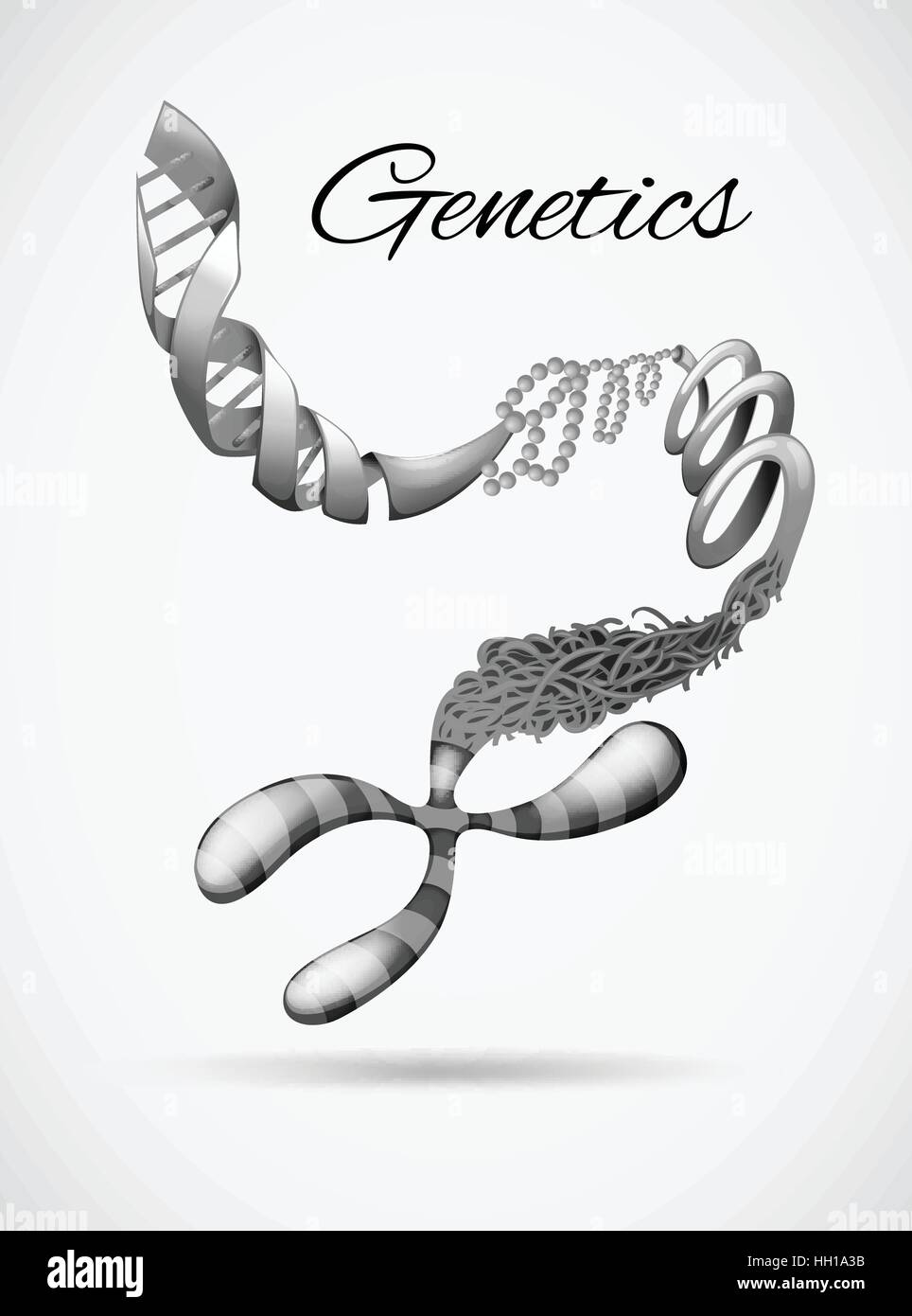 Science symbol with genetics illustration Stock Vector Image & Art - Alamy