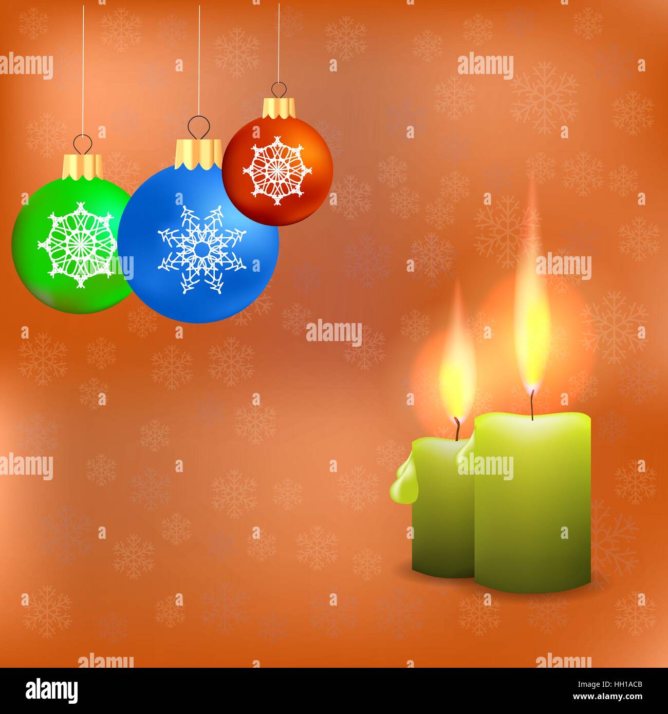 Christmas candles ornament in Stock Vector Images - Alamy