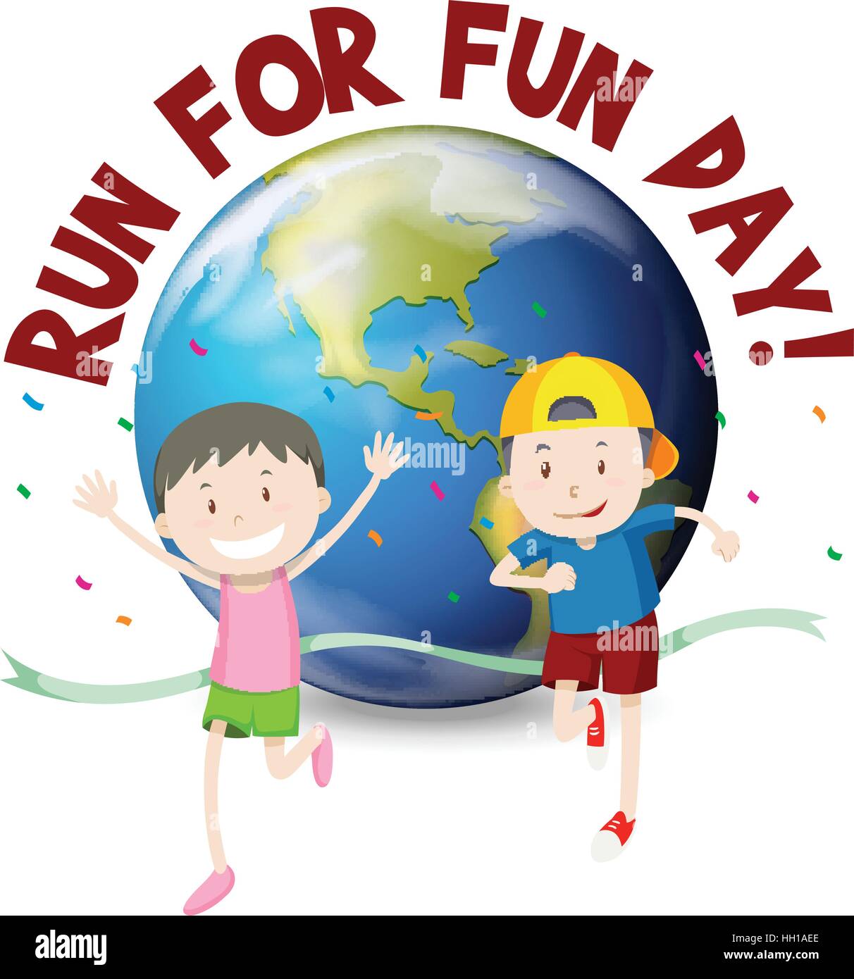 Two runners running in race illustration Stock Vector Image & Art - Alamy