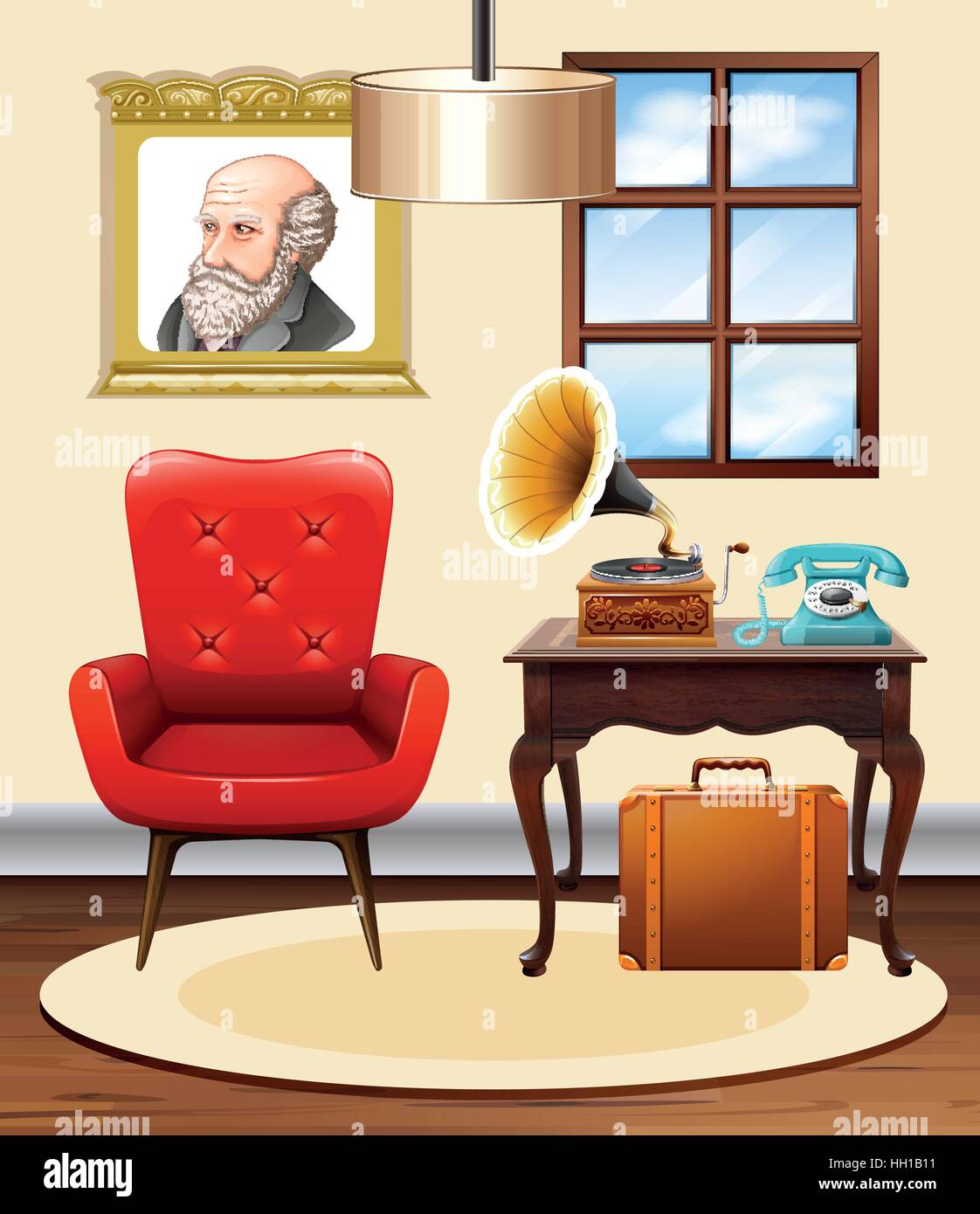 The red chair Stock Vector Images - Alamy