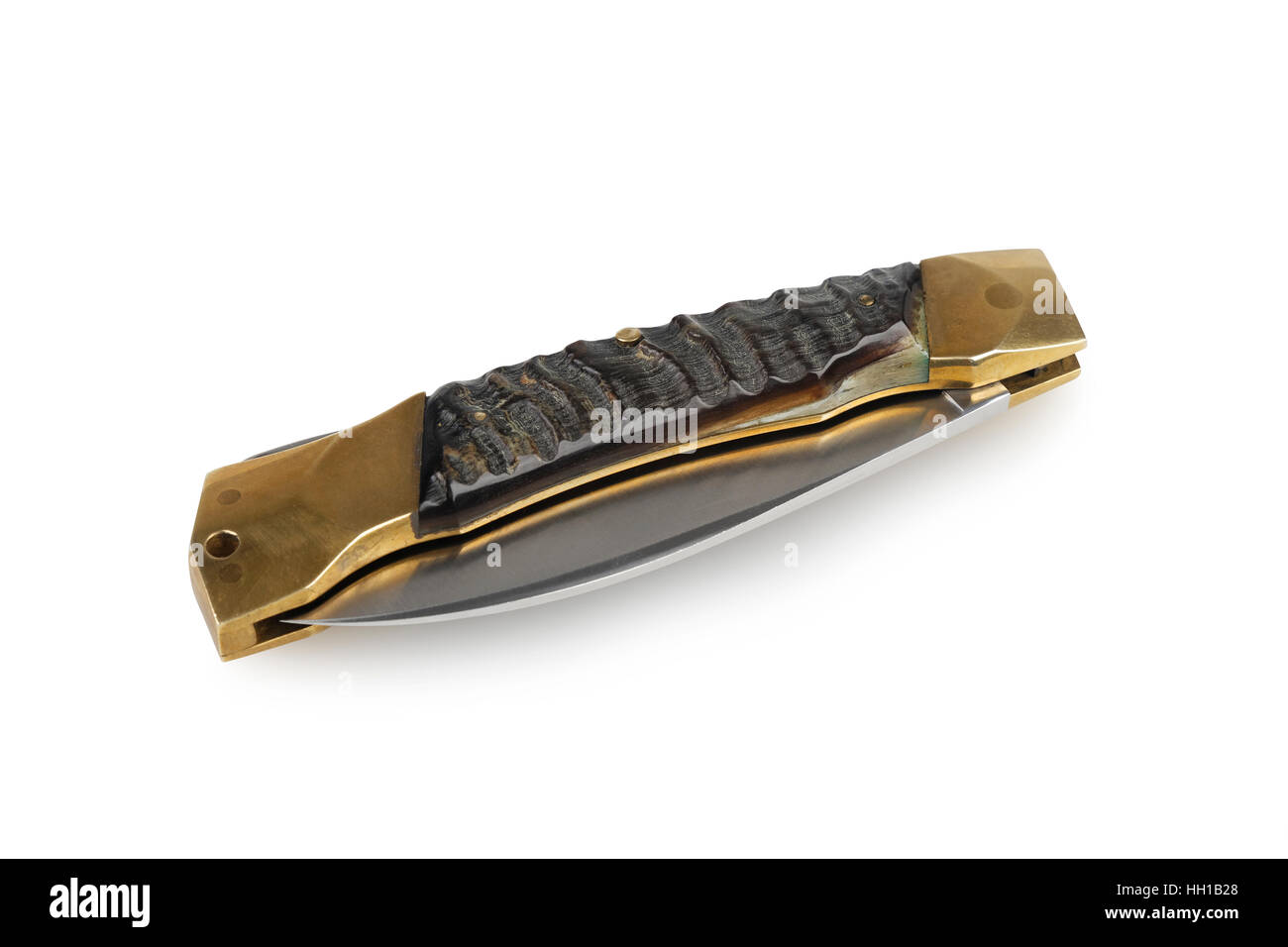 vintage folding knife isolated on white background Stock Photo - Alamy