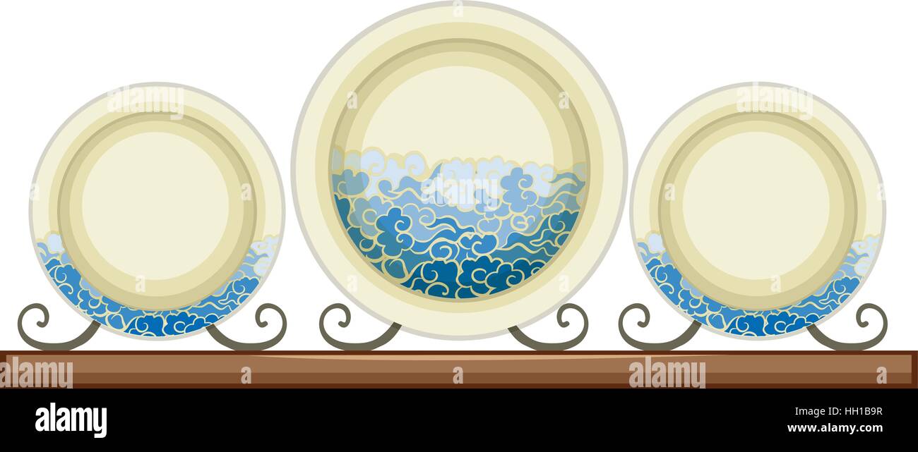 Antique plates Stock Vector Images - Alamy