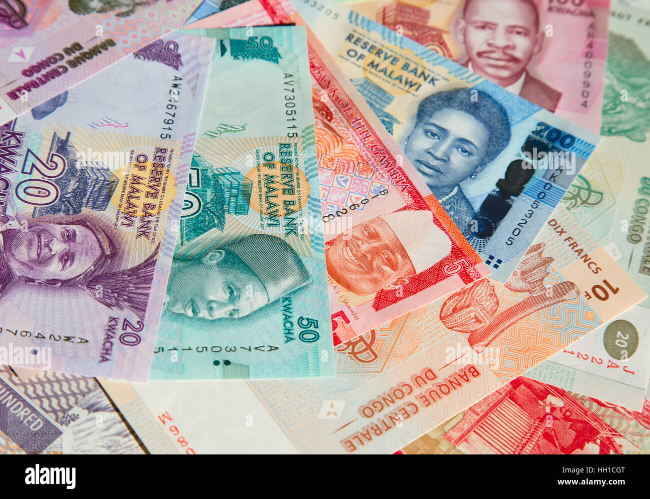 Variety of the African banknotes Stock Photo - Alamy