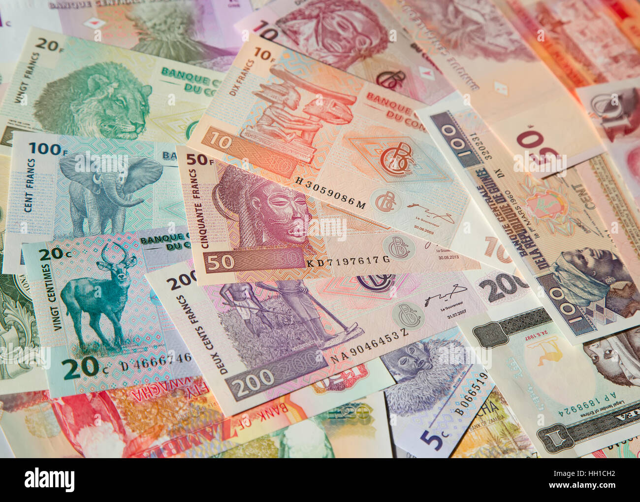 Variety of the African banknotes Stock Photo - Alamy