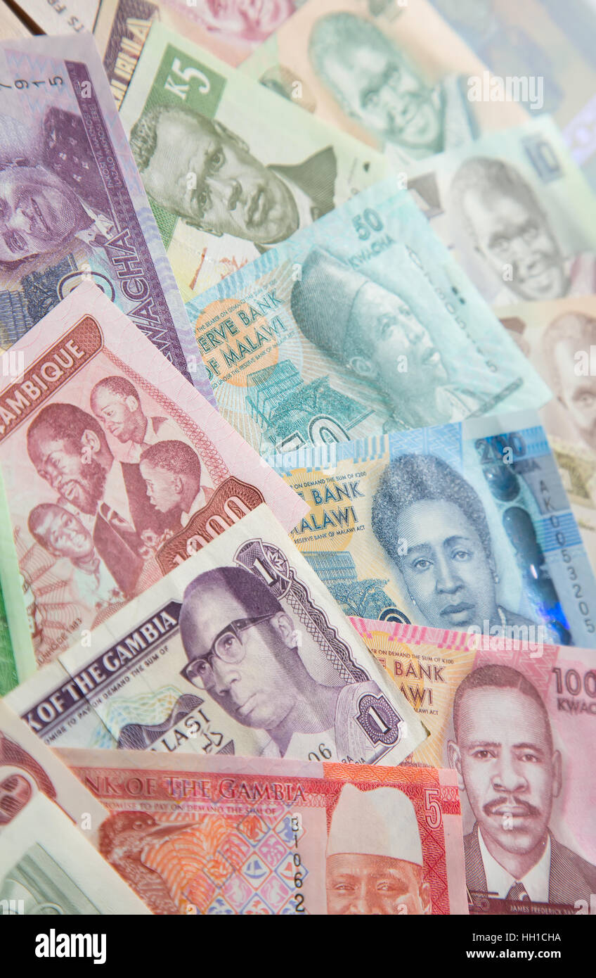 Variety of the African banknotes Stock Photo - Alamy