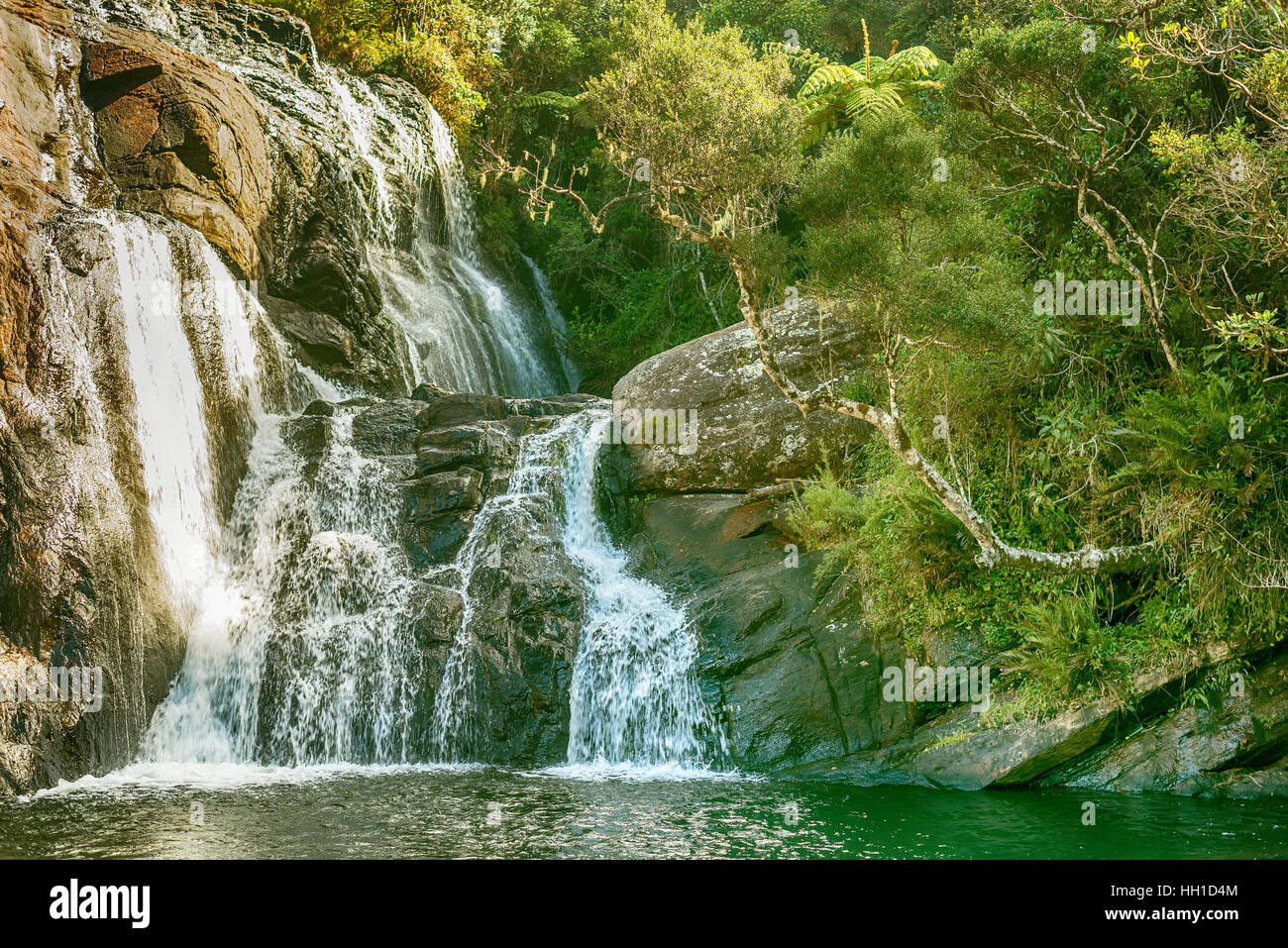 Sri Lanka: Baker's Falls in Horton Plains National Park Stock Photo - Alamy