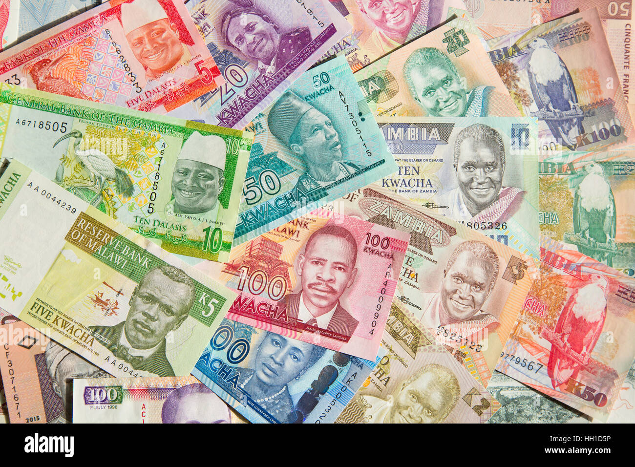 Variety of the African banknotes Stock Photo - Alamy