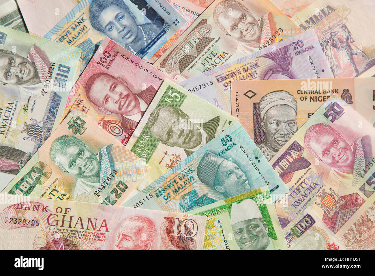 Variety of the African banknotes Stock Photo - Alamy