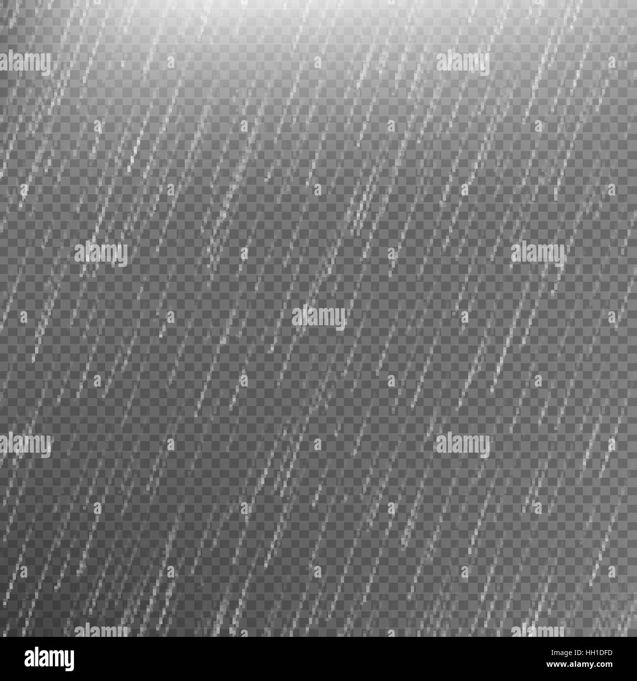 Rain transparent template background. EPS 10 Stock Vector Image & Art ...