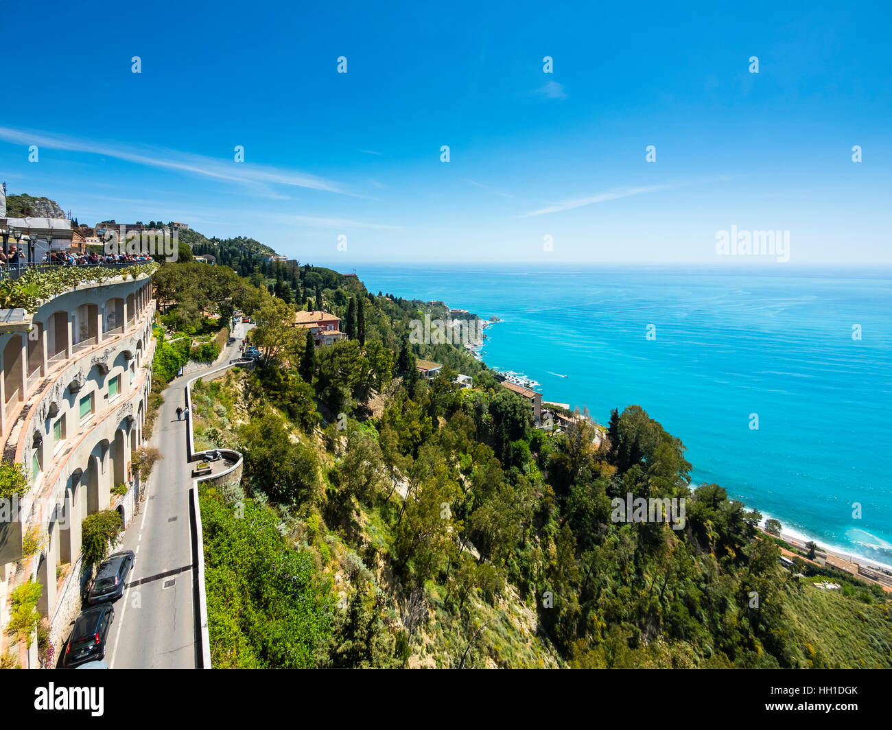 Taormina coastline view hi-res stock photography and images - Alamy