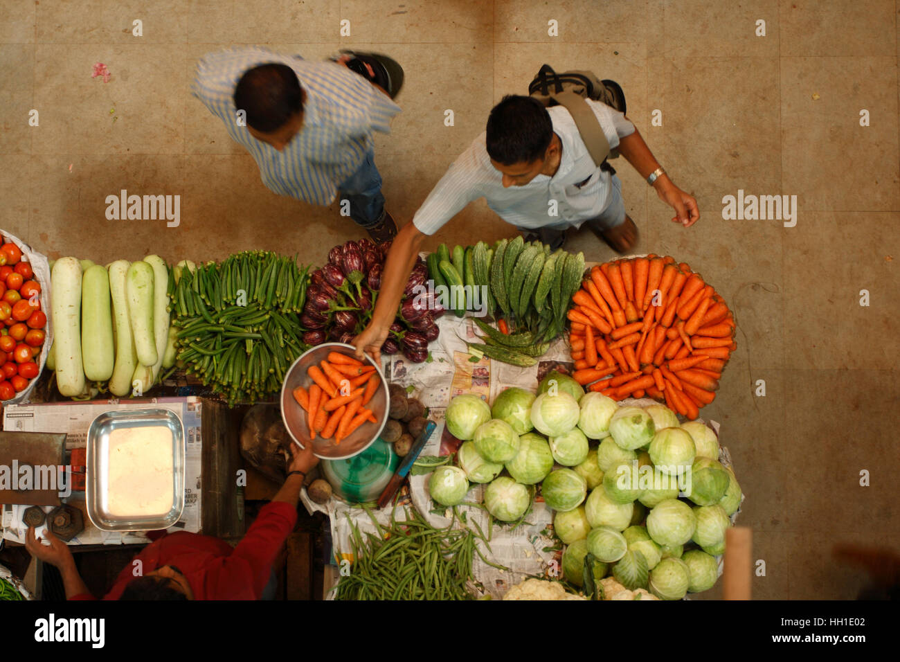 Selling and buying at the vegetable stand, Goa, India Stock Photo - Alamy