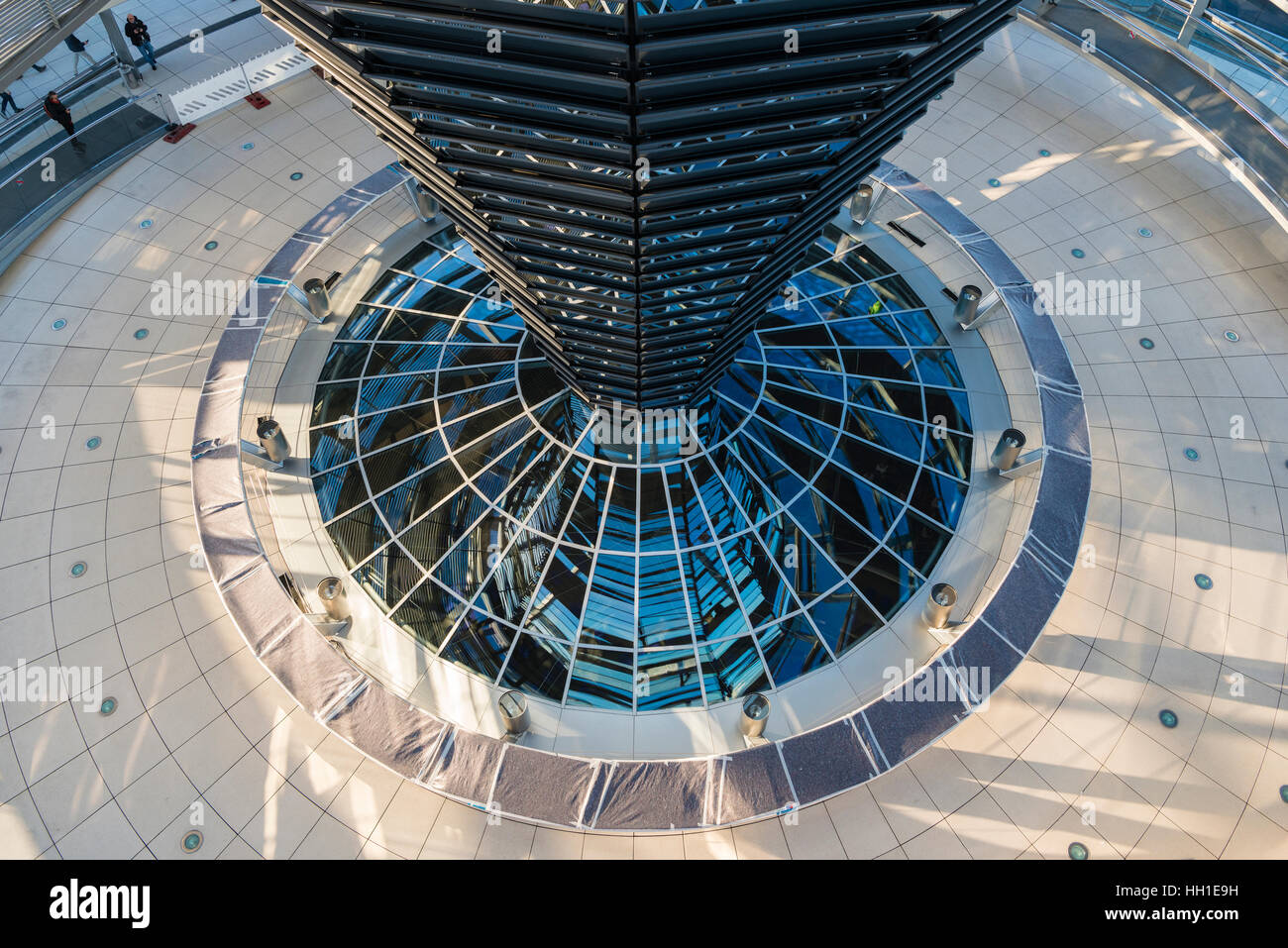 Interior of Reichstag dome, Reichstag building, Bundestag, Berlin ...