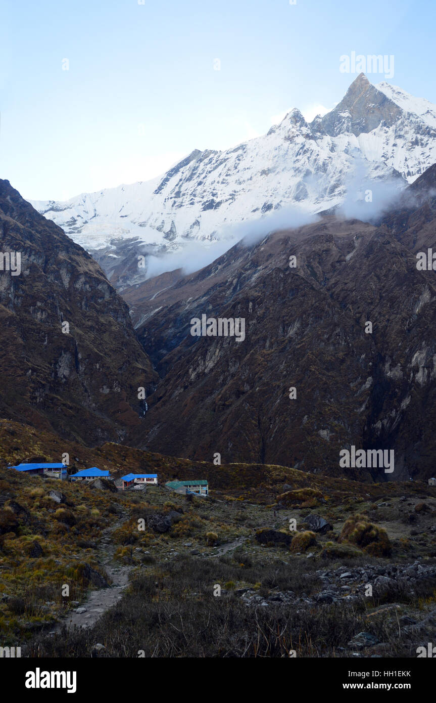 The Sacred Mountain Machhapuchhre from Above Machhapuchhre Base Camp ...