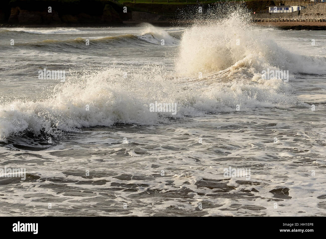 Rough sea at high tide Stock Photo - Alamy