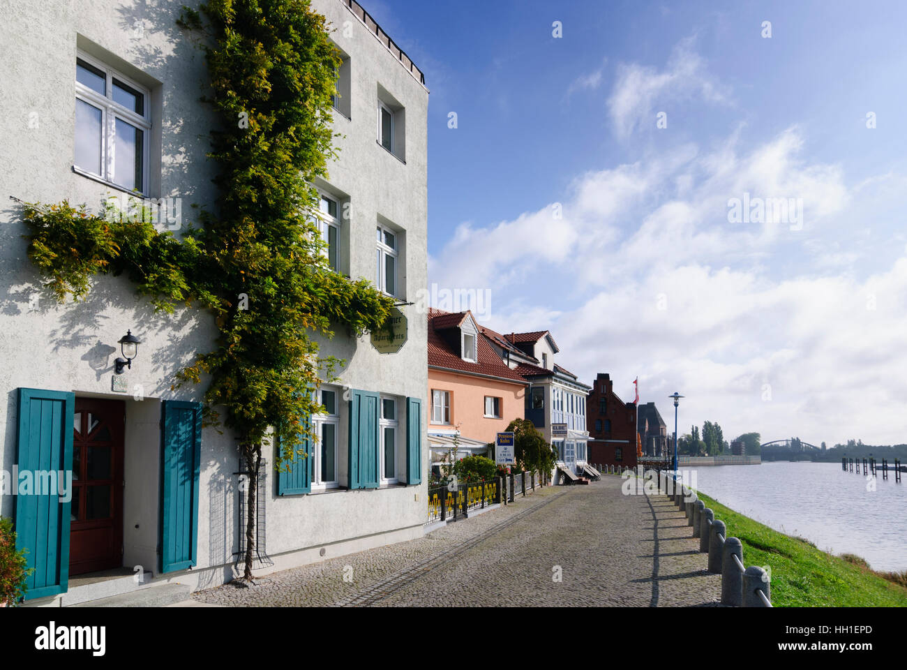 Wittenberge: bank of river Elbe, , Brandenburg, Germany Stock Photo - Alamy