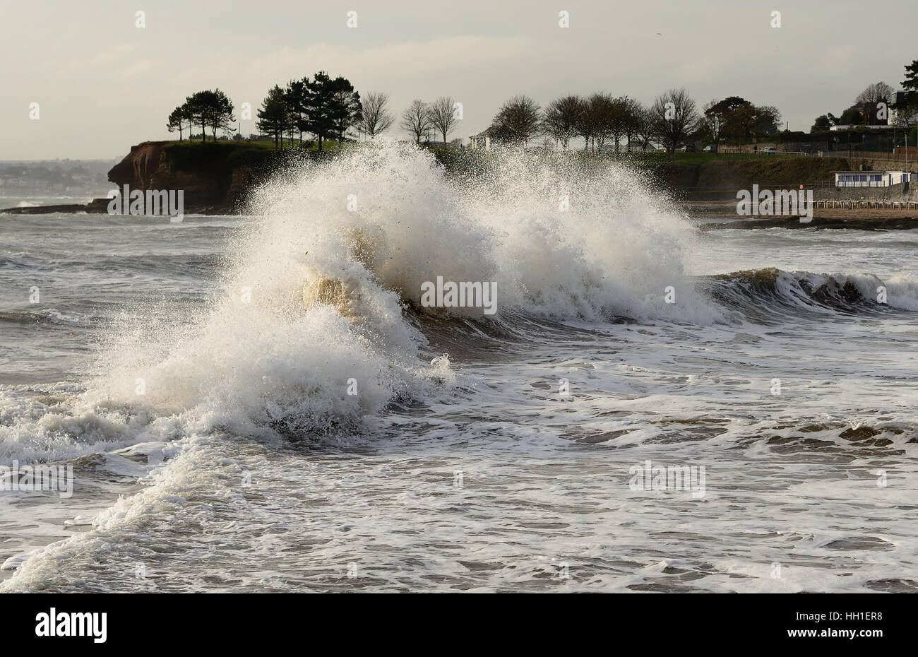 Rough sea at high tide Stock Photo - Alamy