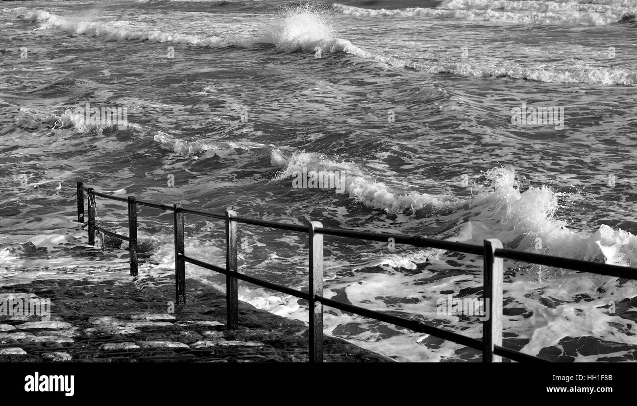 Rough turbulent sea Black and White Stock Photos & Images - Alamy