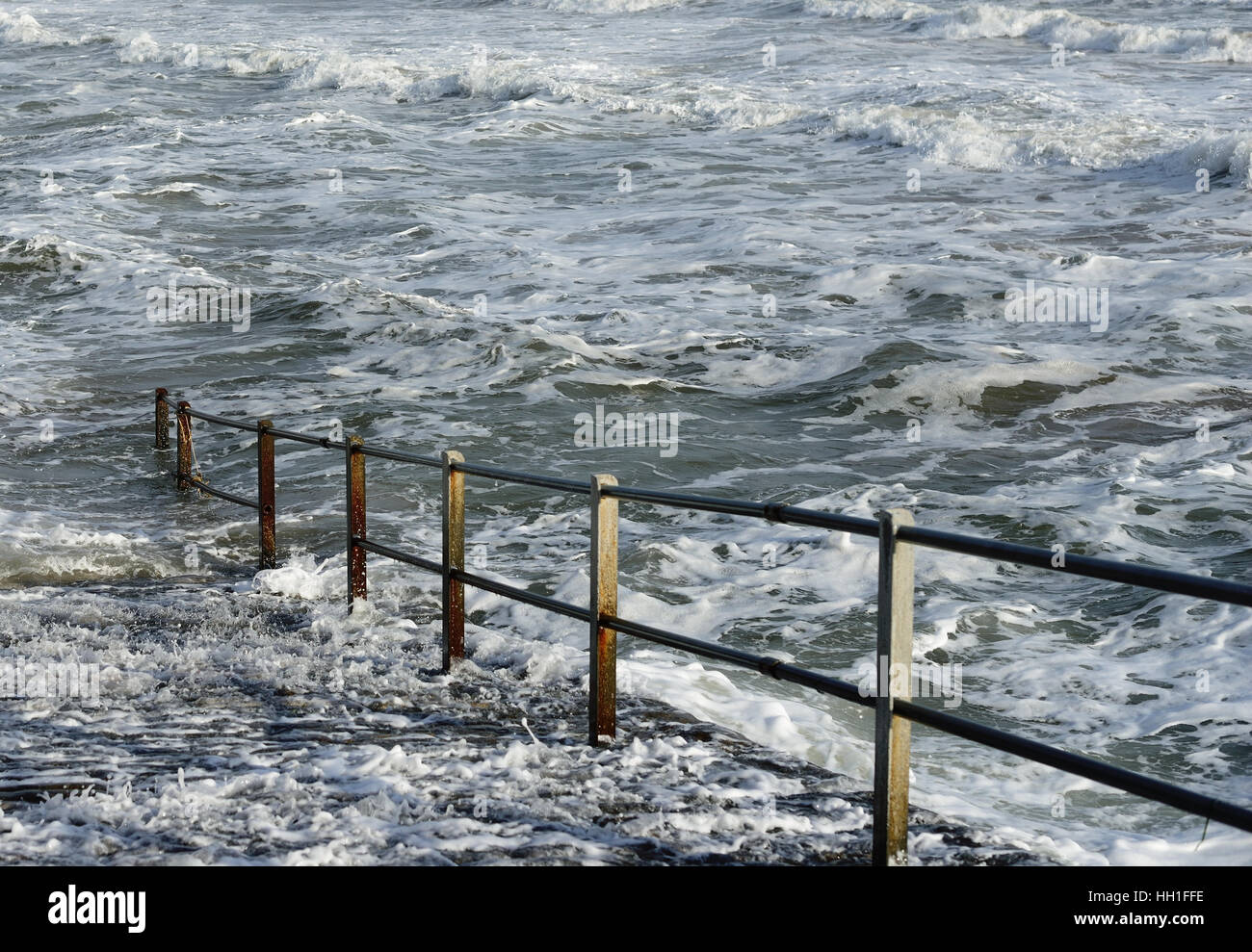 Rough sea at high tide Stock Photo - Alamy