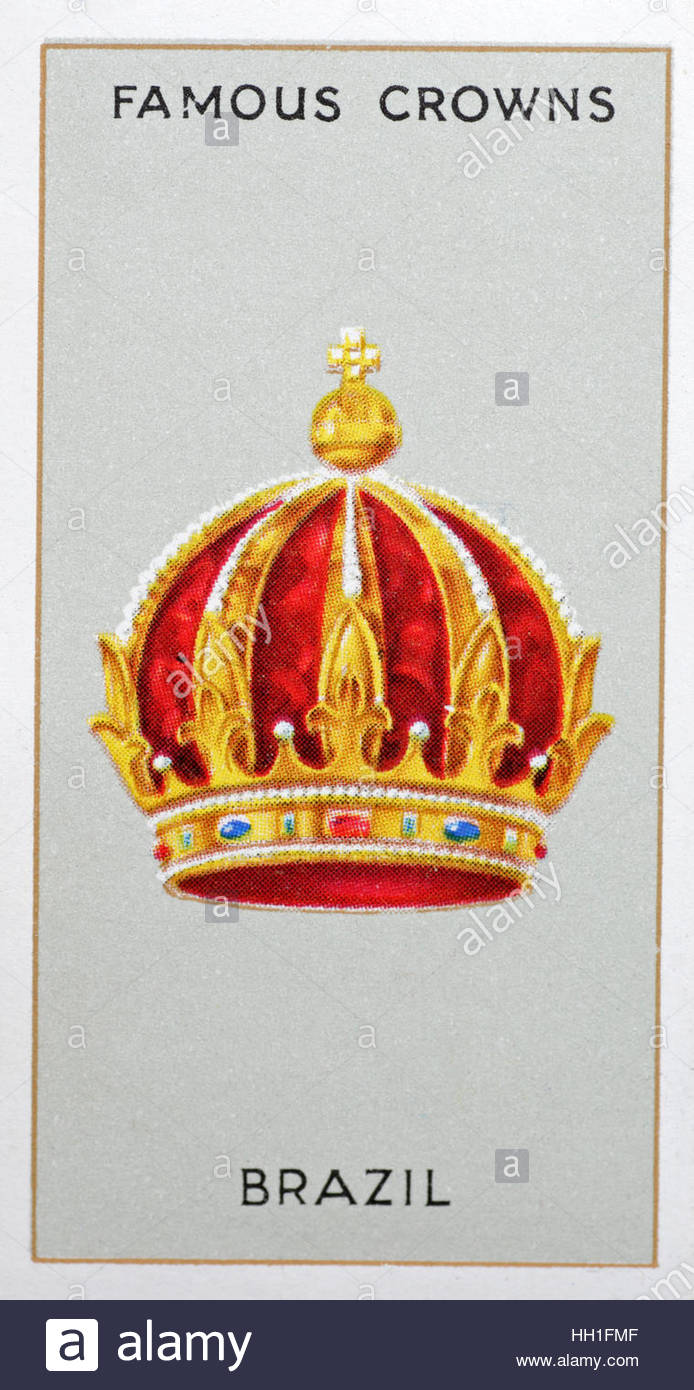 Brazil crown - Famous Crowns, cigarette cards issued in 1938 by ...