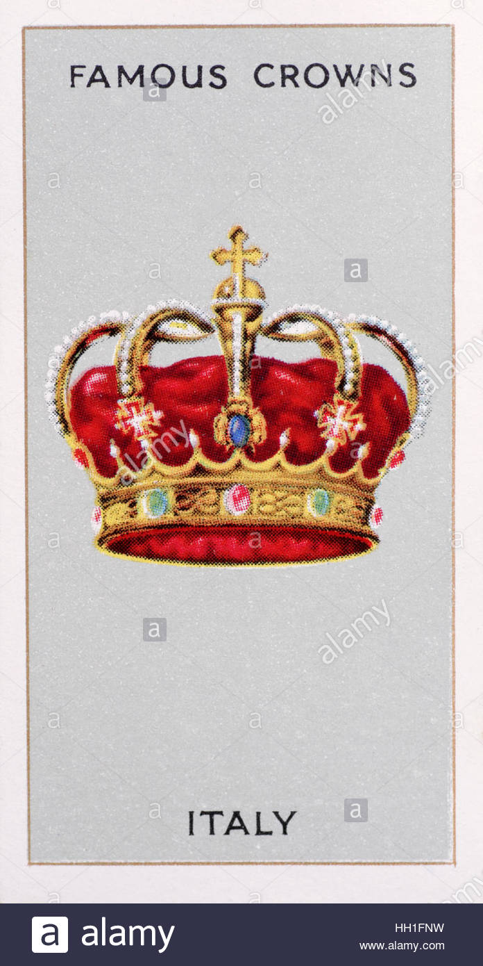 Italian Royal Crown of Savoy - Famous Crowns, cigarette cards issued in ...