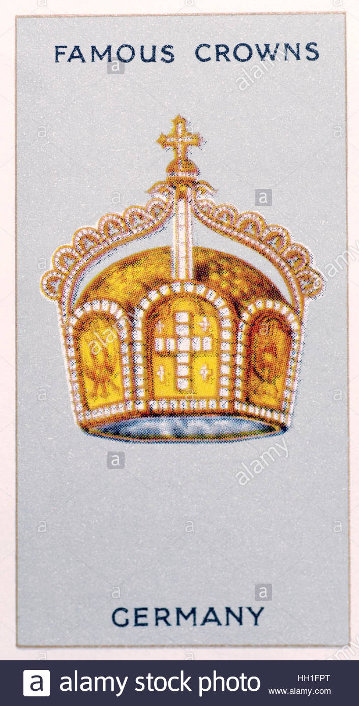 Germany crown - Famous Crowns, cigarette cards issued in 1938 by ...