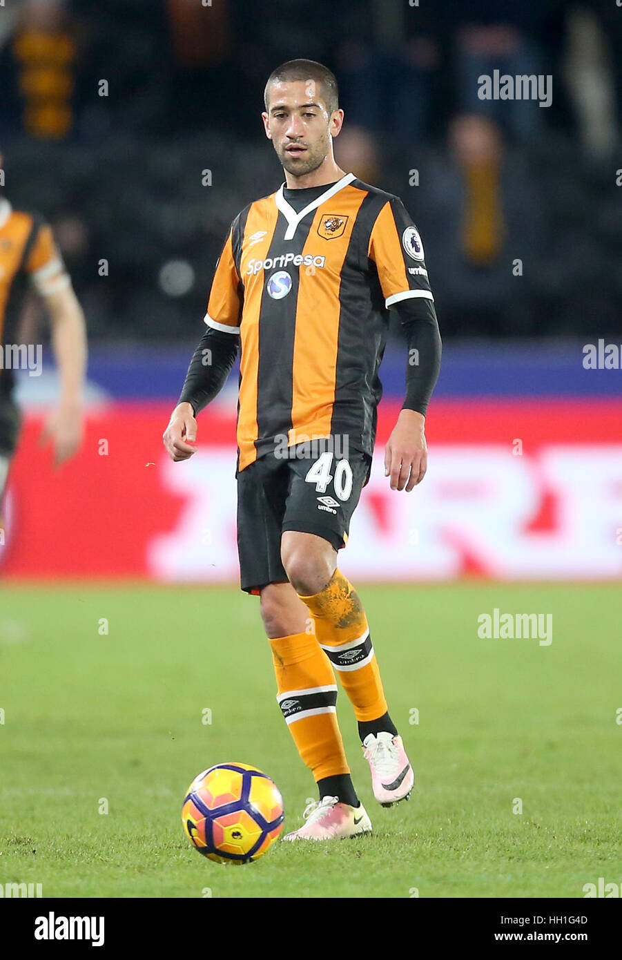 Hull City's Evandro Goebel in action during the Premier League match at ...