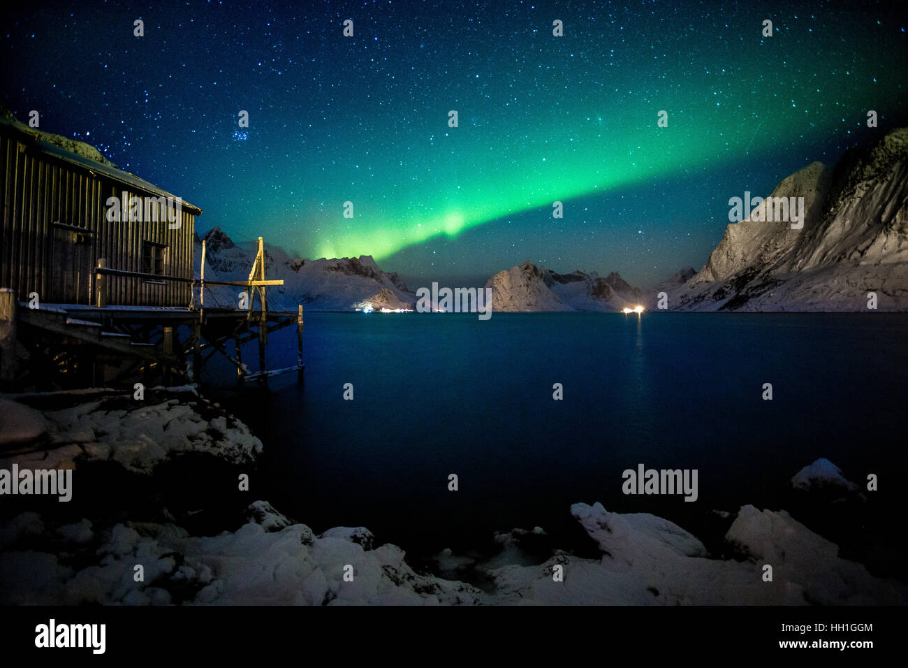 Greenland and northen lights hi-res stock photography and images - Alamy