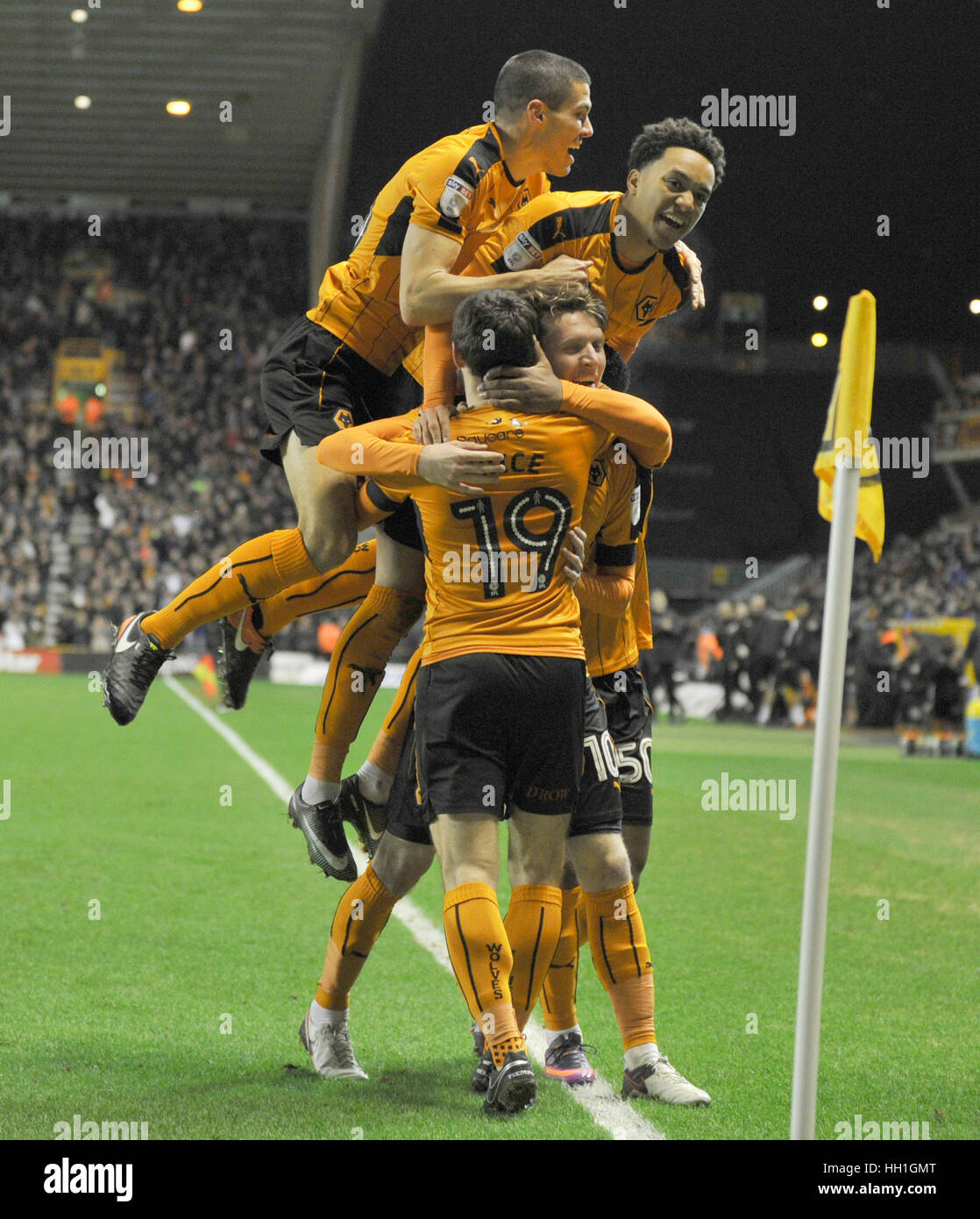 Wolverhampton Wanderers' Joe Mason celebrates scoring his sides opening ...