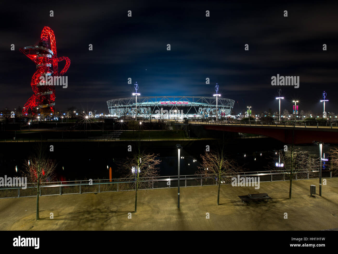 A general view of the London Stadium after the West Ham United v ...