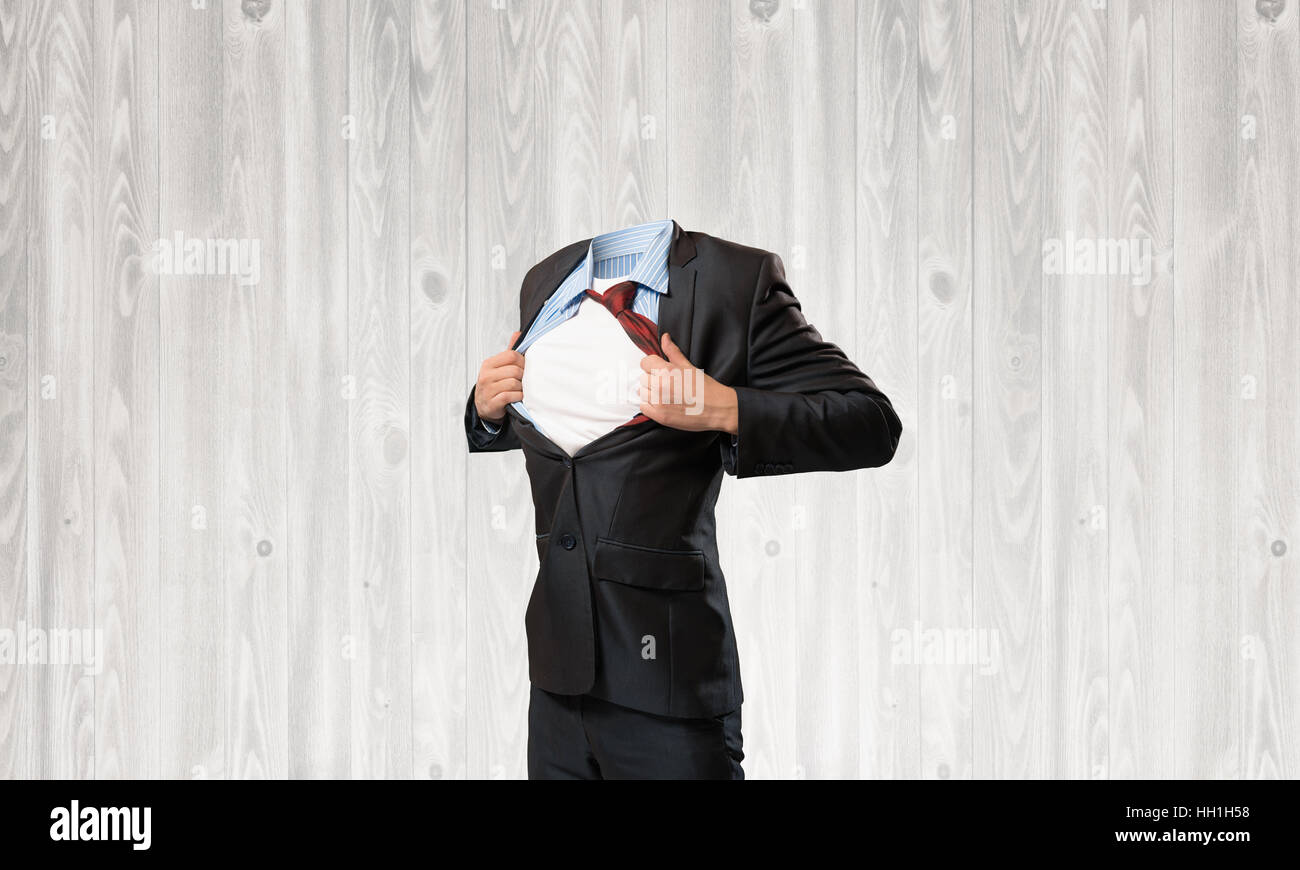Headless super businessman Stock Photo - Alamy