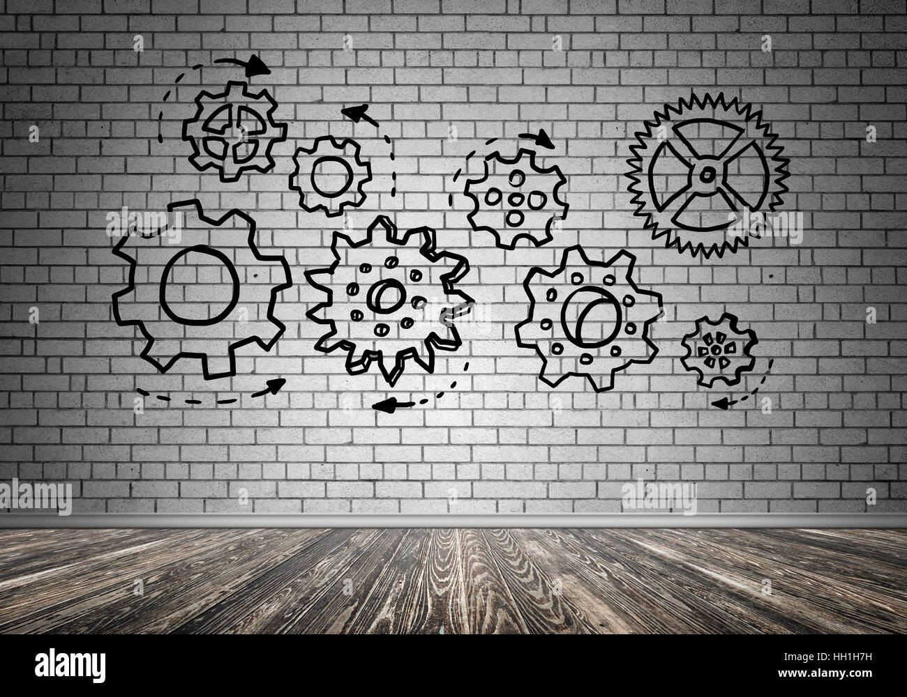 Gear mechanism as teamwork concept Stock Photo - Alamy