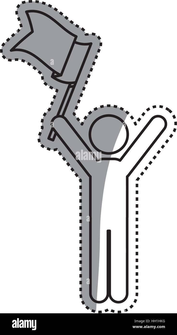 Success man pictrogram icon vector illustration graphic design Stock ...