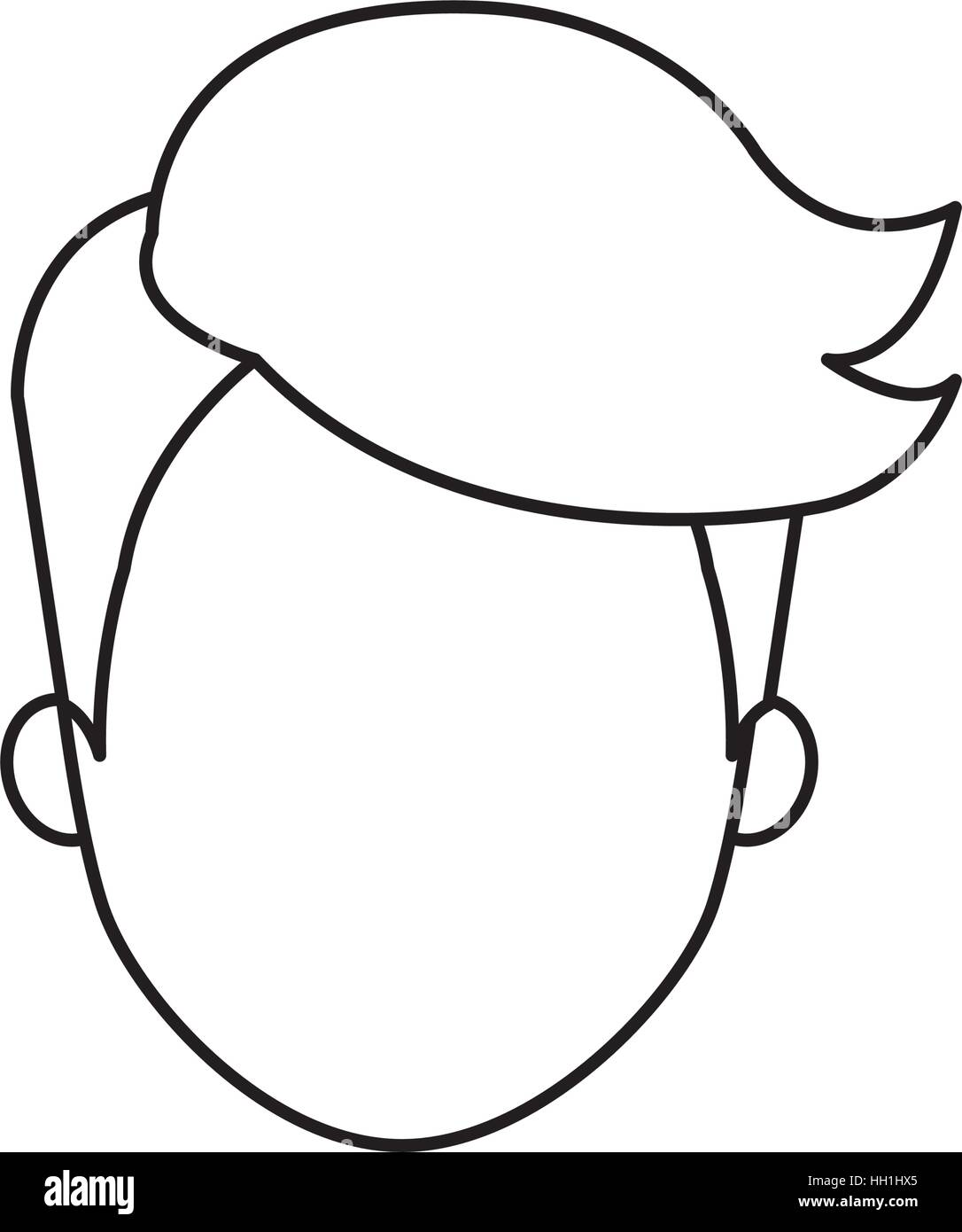 Man faceless head icon vector illustration graphic design Stock Vector ...