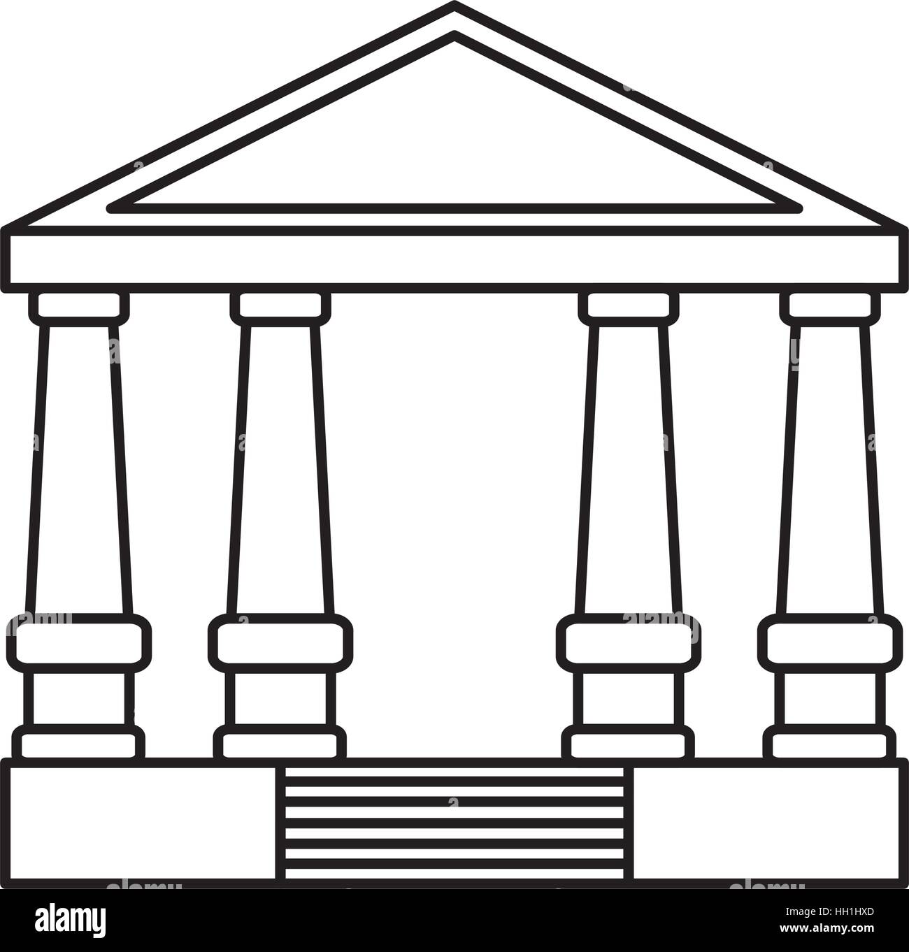 Court building symbol icon vector illustration graphic design Stock ...