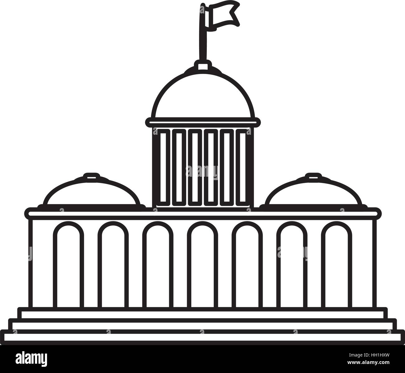 Court building symbol icon vector illustration graphic design Stock ...