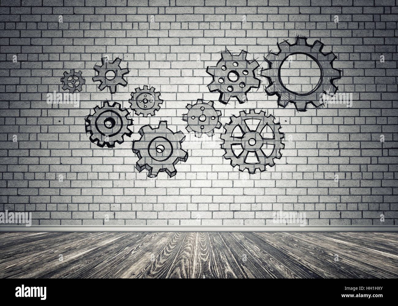 Gear mechanism as teamwork concept Stock Photo - Alamy